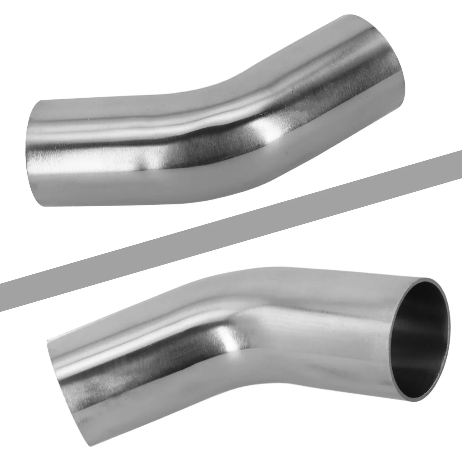 Elbow 45° Degree Bend Exhaust Pipe Versatile Stainless Steel Polished ...