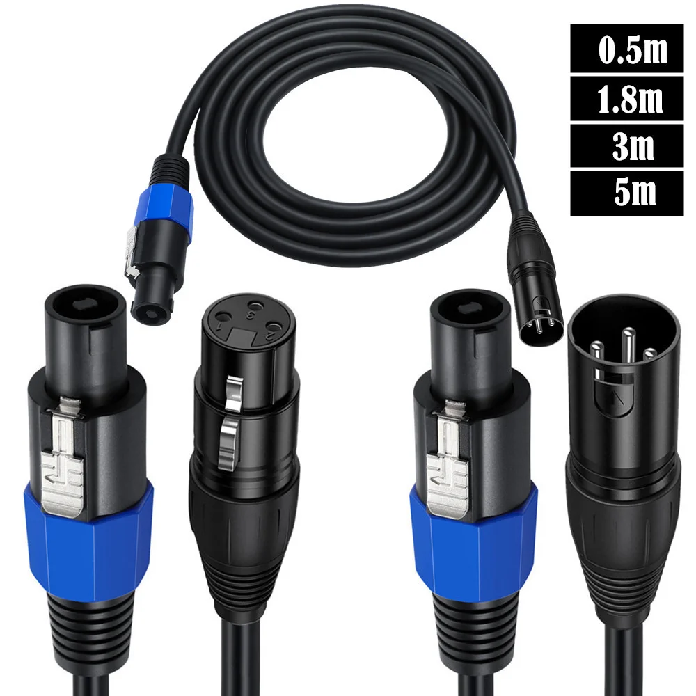 SpeakOn-to-XLR-Cable-Audio-Speak-On-Male-to-3-Pole-XLR-Male-Female ...