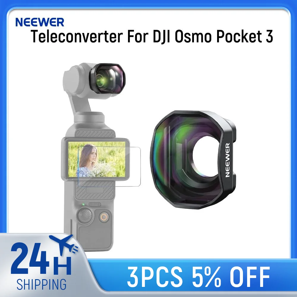 NEEWER Teleconverter For DJI Osmo Pocket 3 Only, Multicoated HD Optical ...