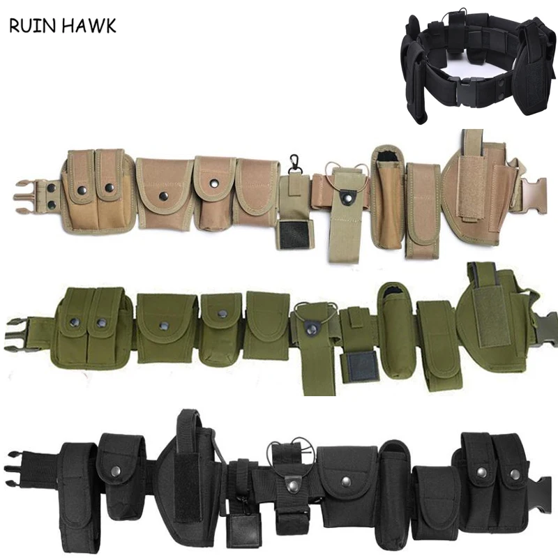 10-pcs-Military-Training-Polices-Guard-Belt-Multifunction-Adjustable ...