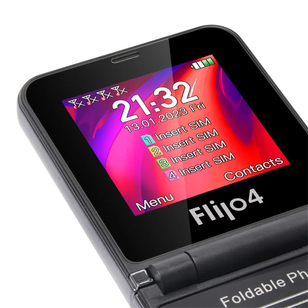 Телефон складной UNIWA F265, 2G, 1400 мАч, 4 SIM-карты | AliExpress