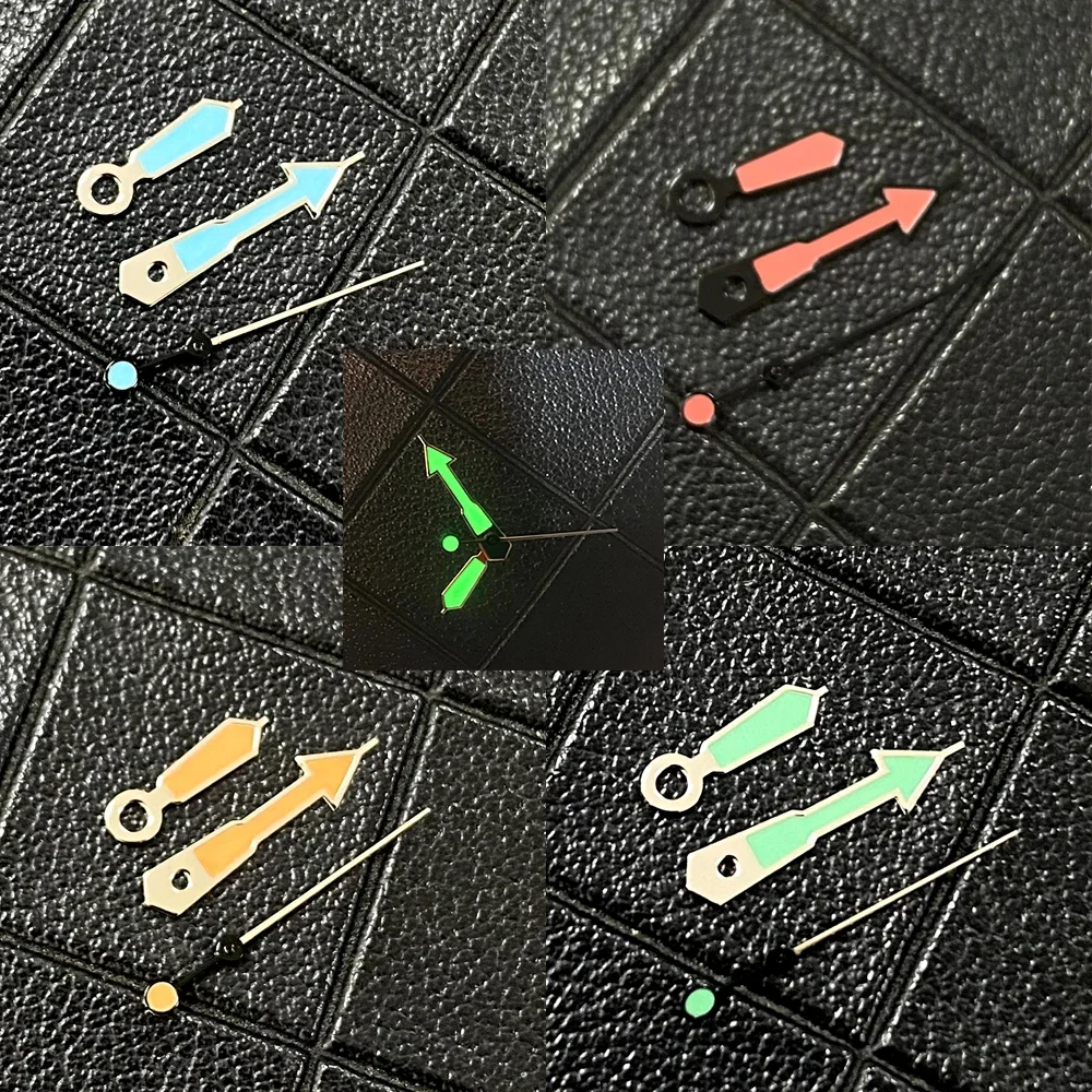New-Green-Luminous-Watch-Hands-Red-Blue-Green-Orange-Grey-White-Needles ...