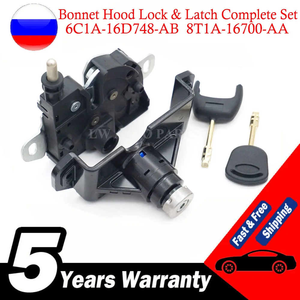 Bonnet-Hood-Lock-Latch-Complete-Set-with-2-Keys-For-Ford-Transit-MK7 ...