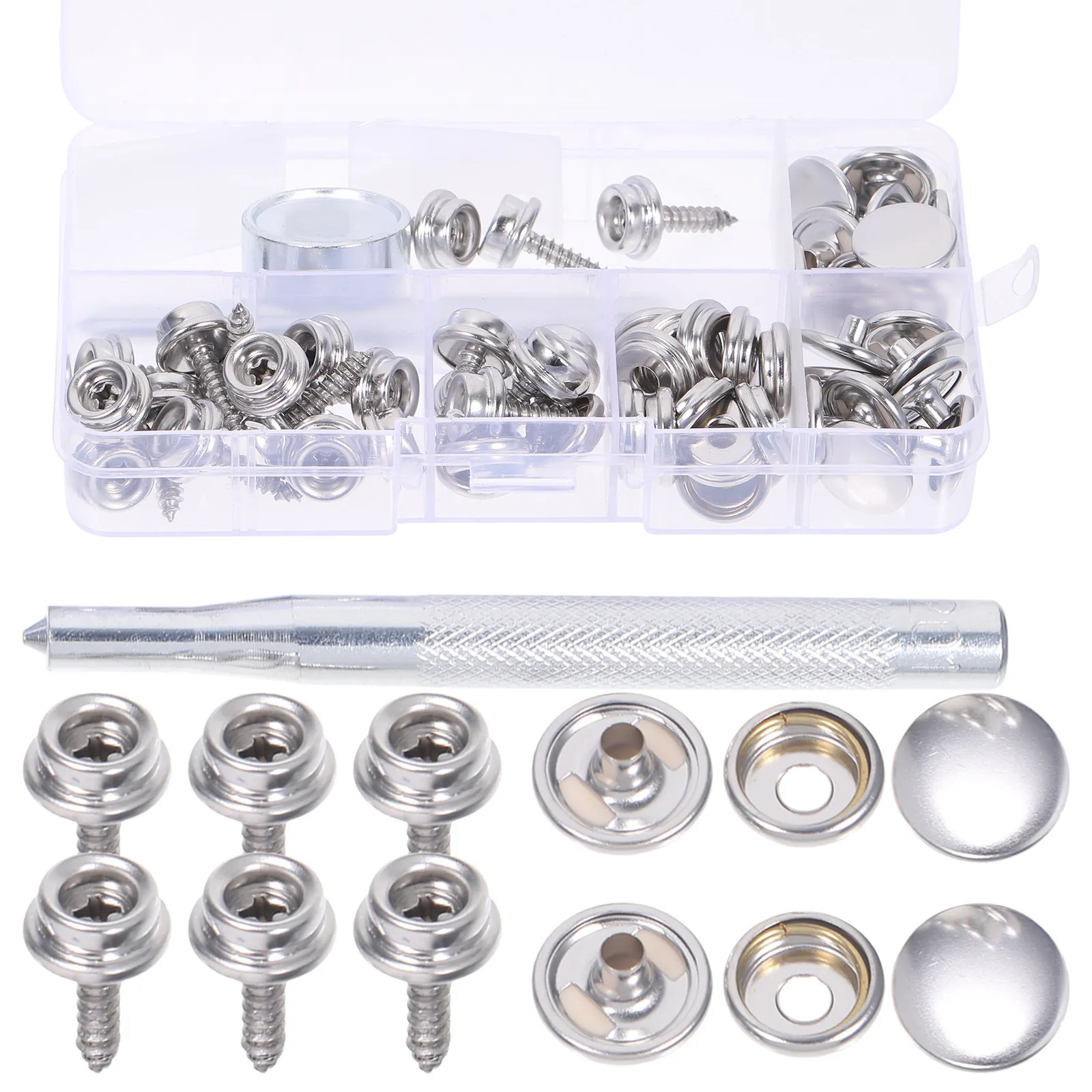 1Set Premium Snap Fastener Kit Marine Grade Stainless Steel Snaps for ...