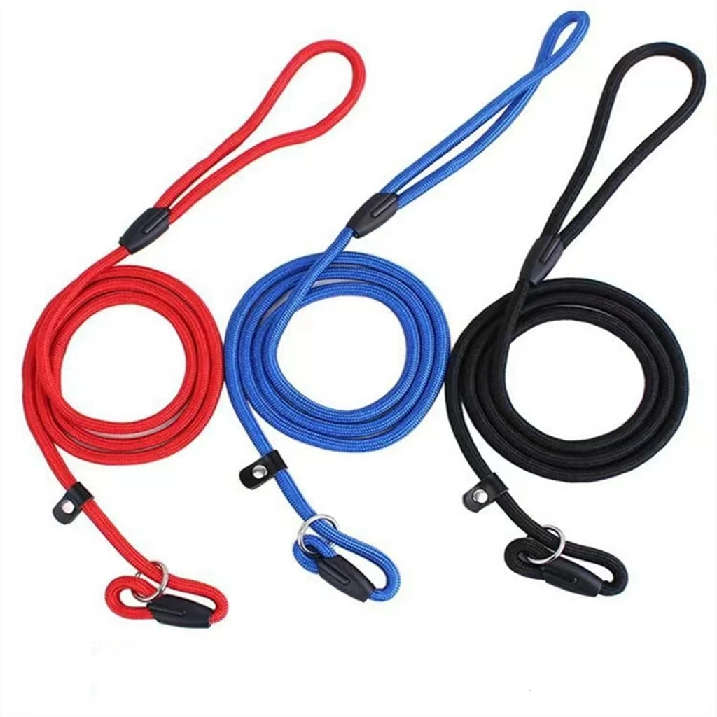 Adjustable Pet Leash Nylon Pet Dog Round Rope Walking Leads Traction ...