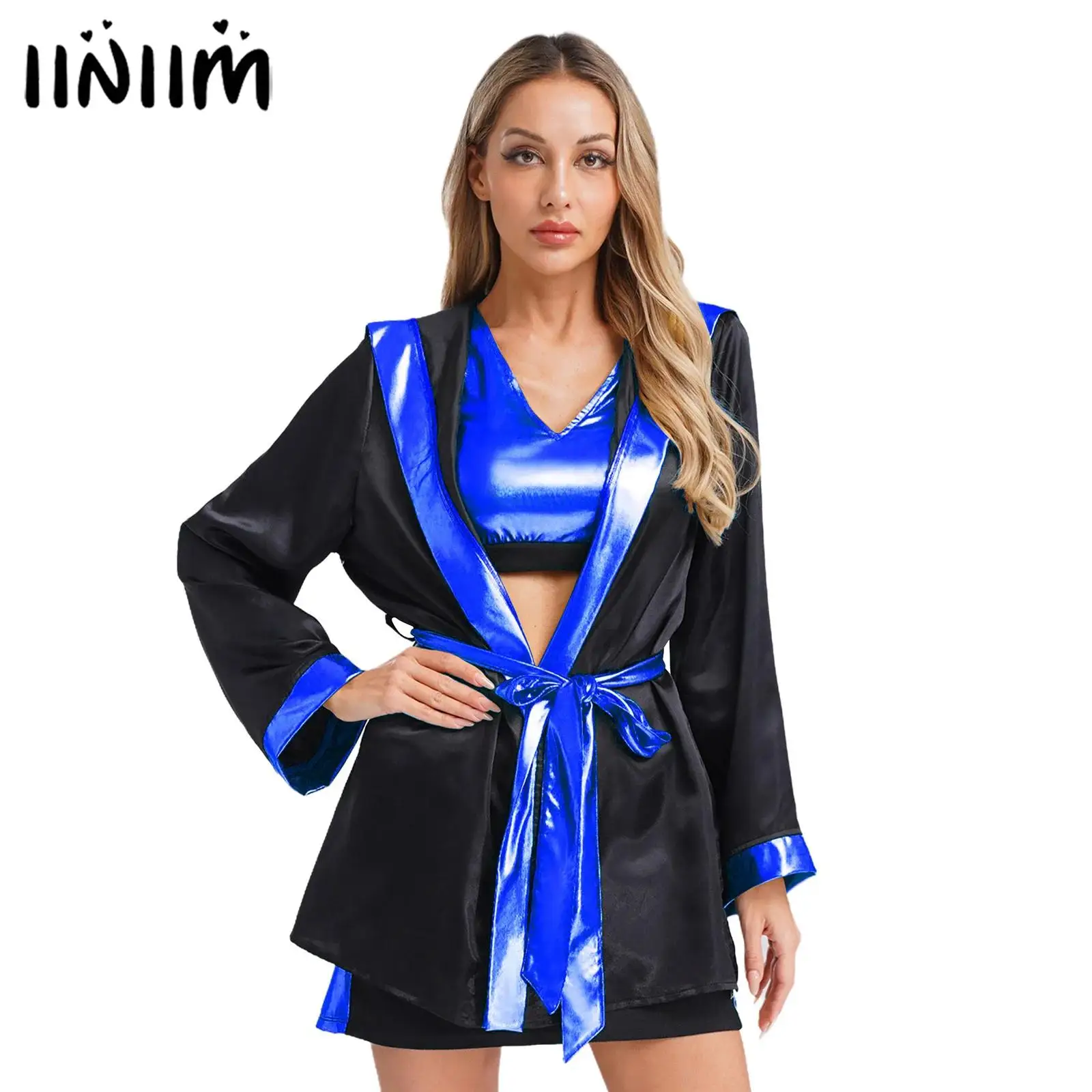 4Pcs Women Boxing Training Clothes Halloween Cosplay Costume Tank Tops ...