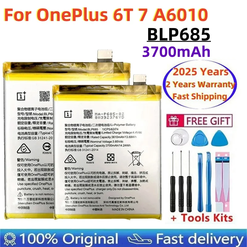 2026 Years One plus 100% Original Battery BLP685 For OnePlus 7 6T A6010 ...