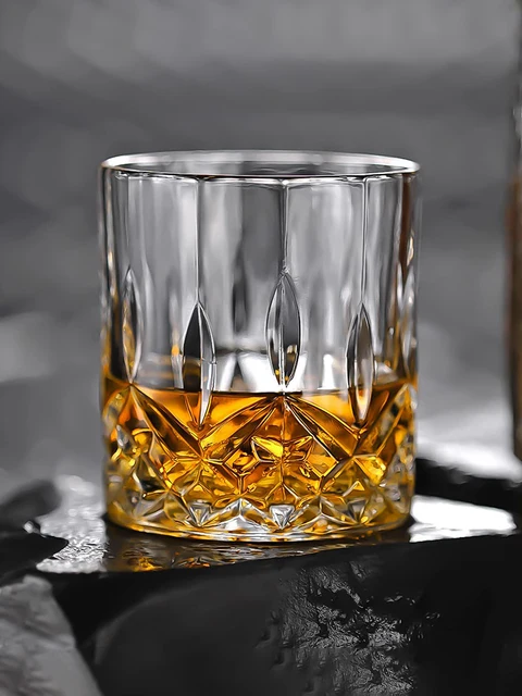 KLP Crystal Glass Star Diamond Cup Beer Mug Household Whiskey Shot Glass Bar Mug Ocean Glass ...