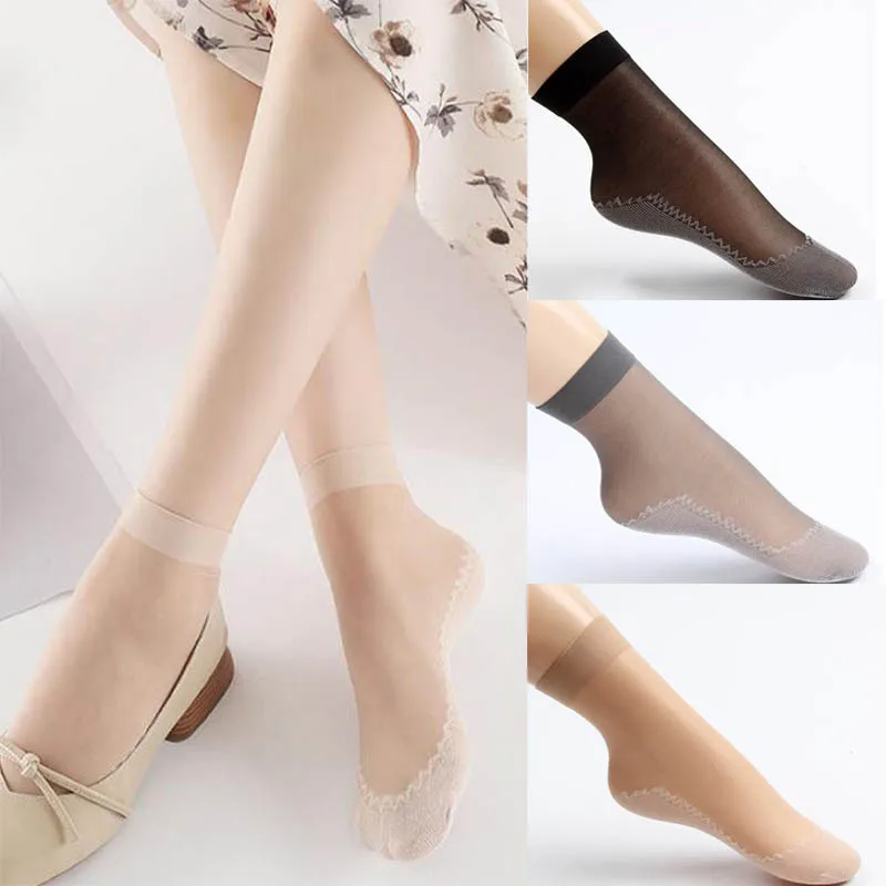 5 Pairs Women Socks Harajuku Velvet Silk Cotton Bottom Supper Soft ...