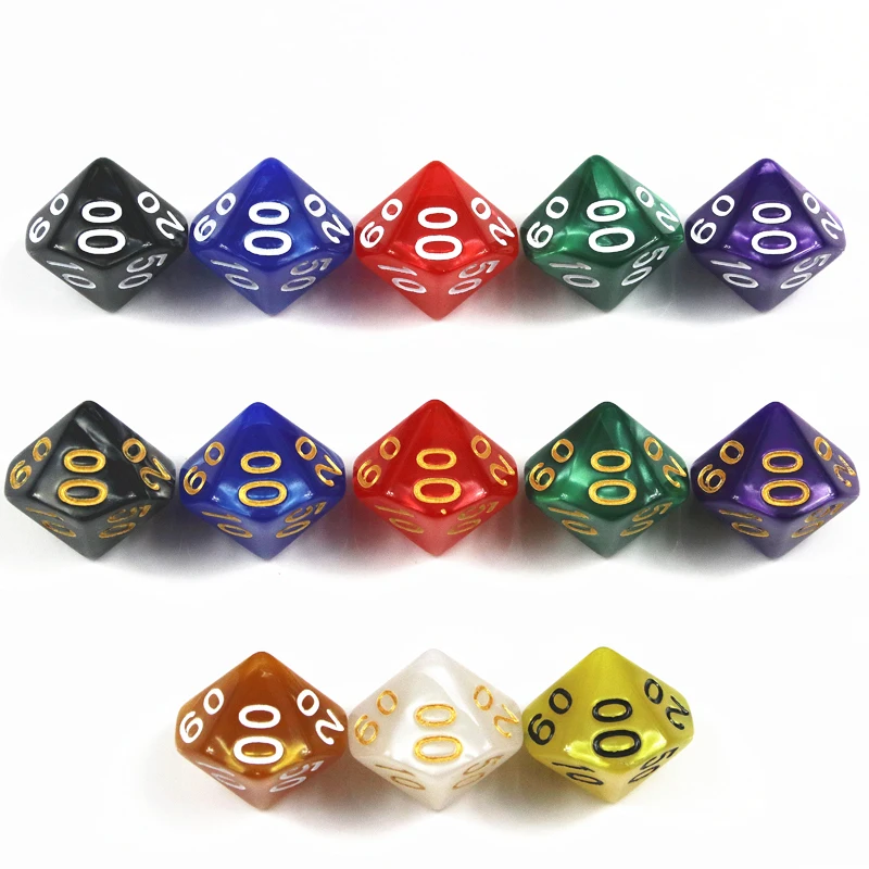 Polyhedral-Dice-10-Sided-Dice-10pcs-Marble-Effect-D10-00-90-Dice-for ...