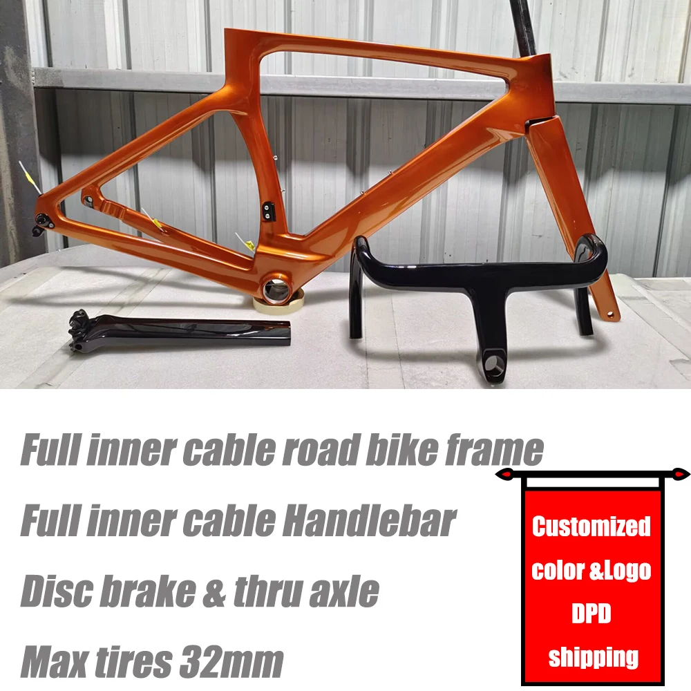 Carbon-racefiets-frame-met-schijfrem-fiets-Frameset-volledige ...