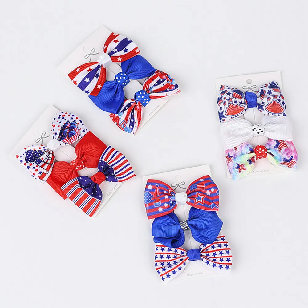 New Arrivals 3 pieces Kids Wholesale National Day threaded hair clips ...