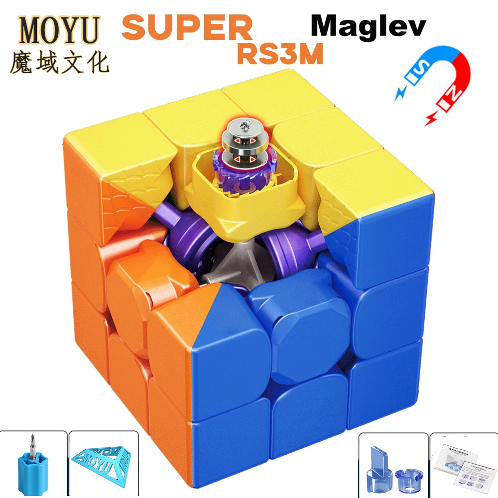 MoYu RS3M Série Maglev Magic Cube 3x3 Super RS3M 2022 Velocidade Enigma ...