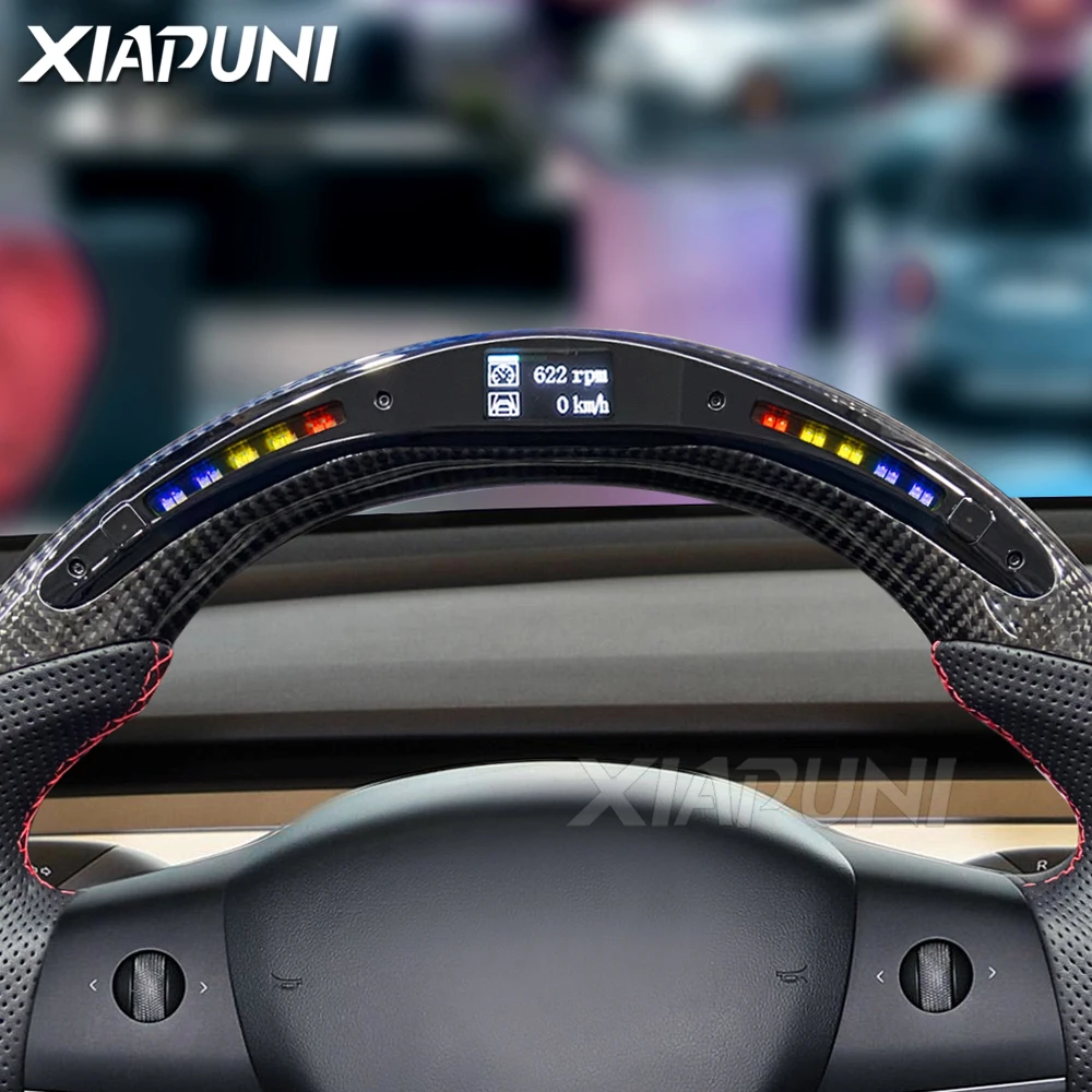 Volante LED Tesla Model 3 Y (2016-2021) - Volante de carreras LED RPM ...