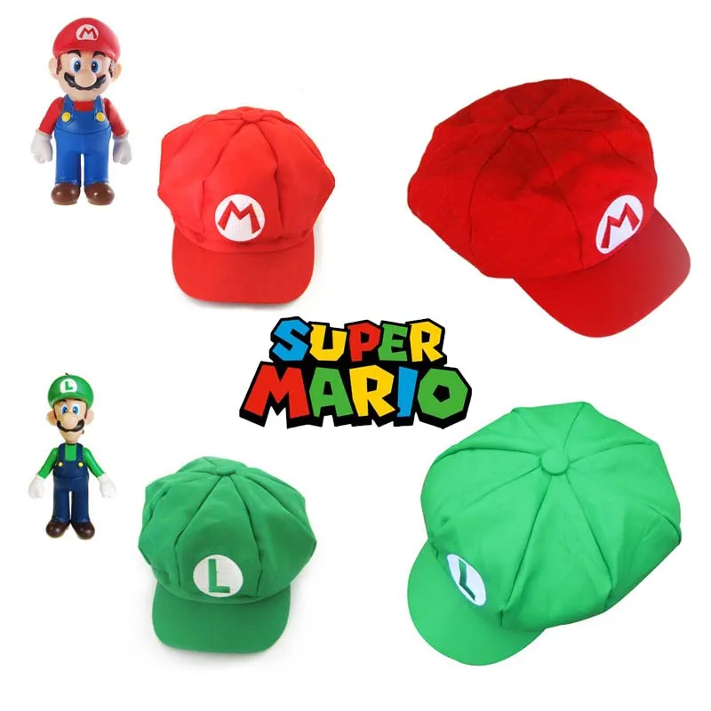 New-Super-Mario-Hat-Luigi-Brothers-Letter-Printing-Male-and-Female ...