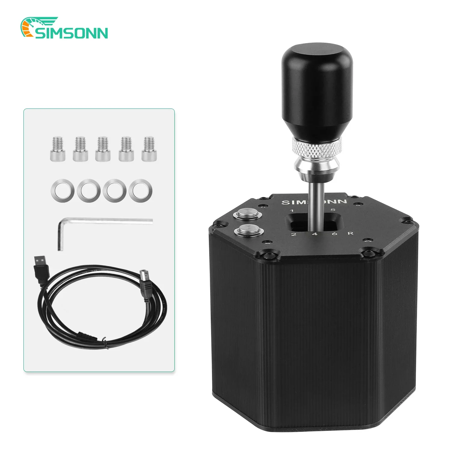 SIMSONN-PC-6-R-H-Gear-Shifter-compatible-with-Logitech-G27-G29-G25-G920 ...