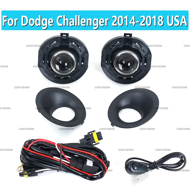 Fog Light Assembly For Dodge Challenger 2014-2018 Usa Front Bumper Lamp ...