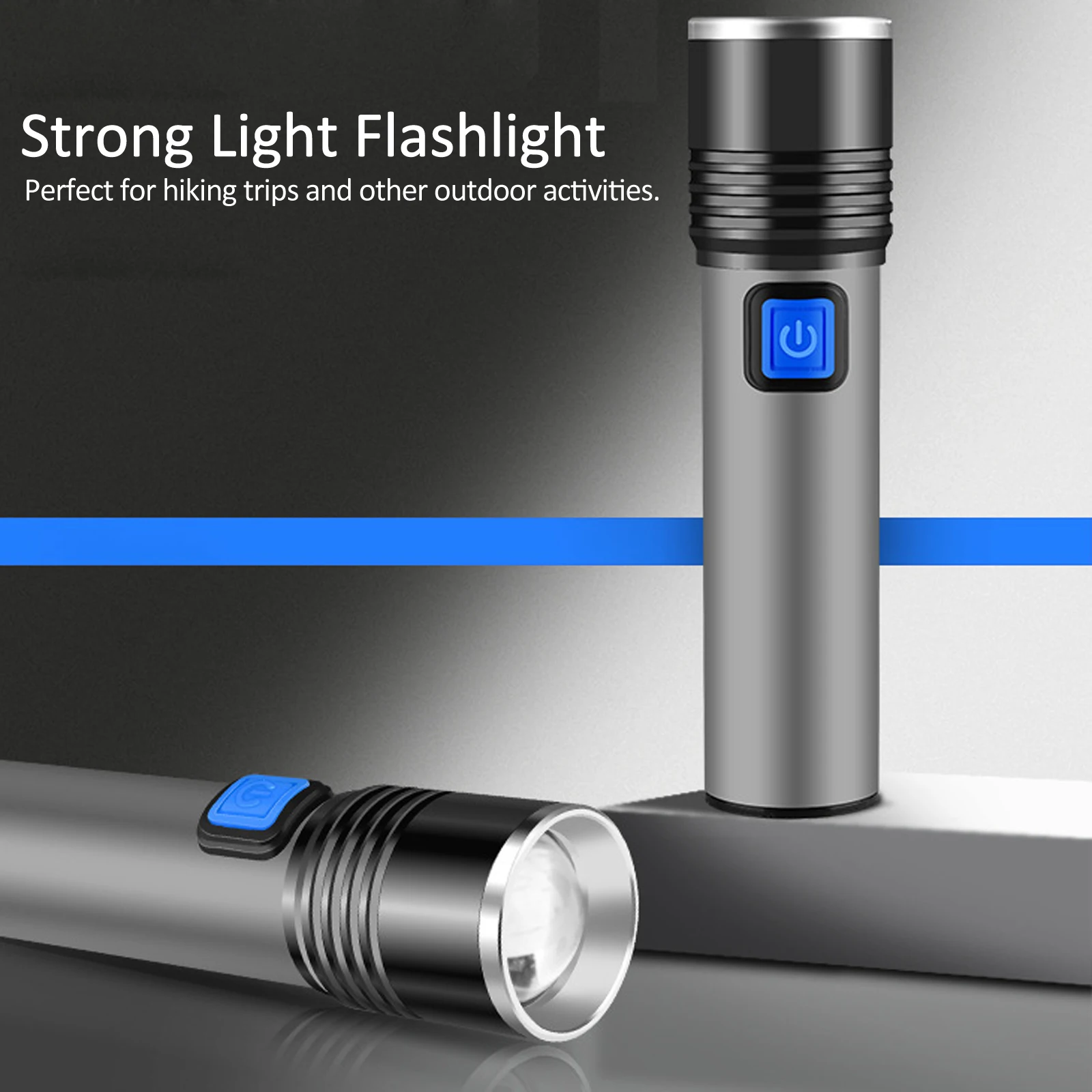 Long-Range-Telescopic-Focusing-Strong-Light-LED-Flashlight-Usb-Hand ...