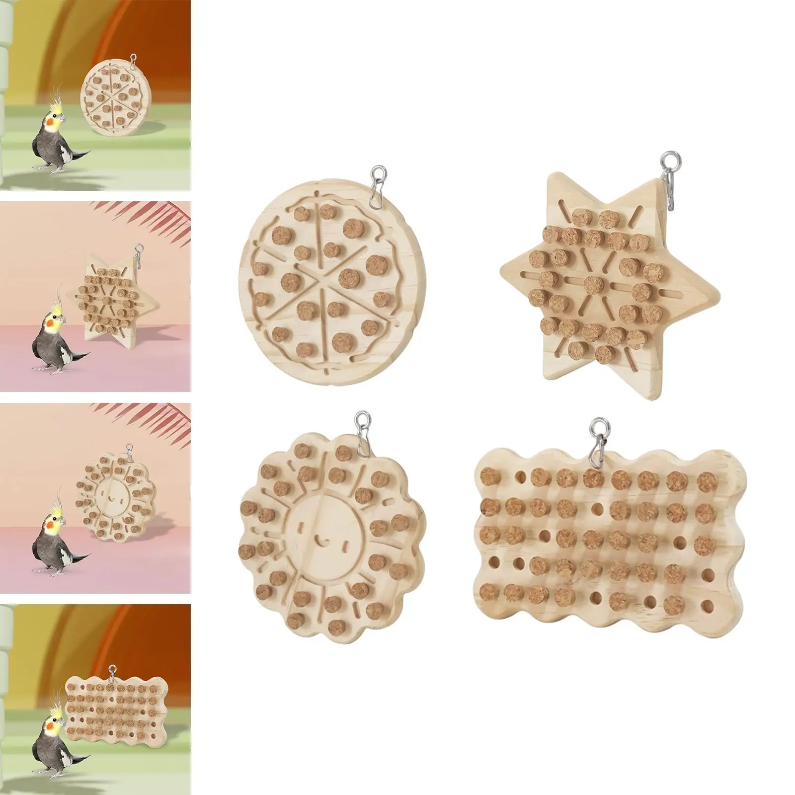 Parrot-Chewing-Toy-Parrot-Block-Puzzle-Cork-Treasure-Hunt-Game-for ...