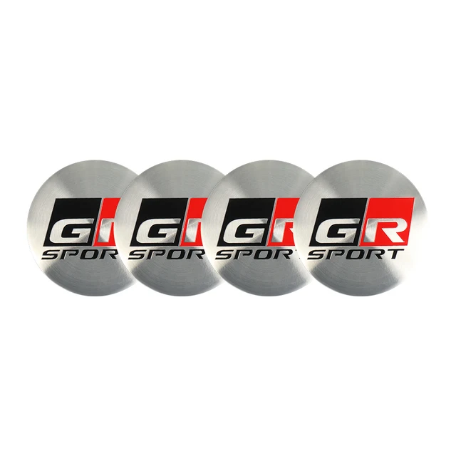 4Pcs 55mm GR Sport Logo Car Wheel Center Hub Cap Stickers Rim Decal For ...