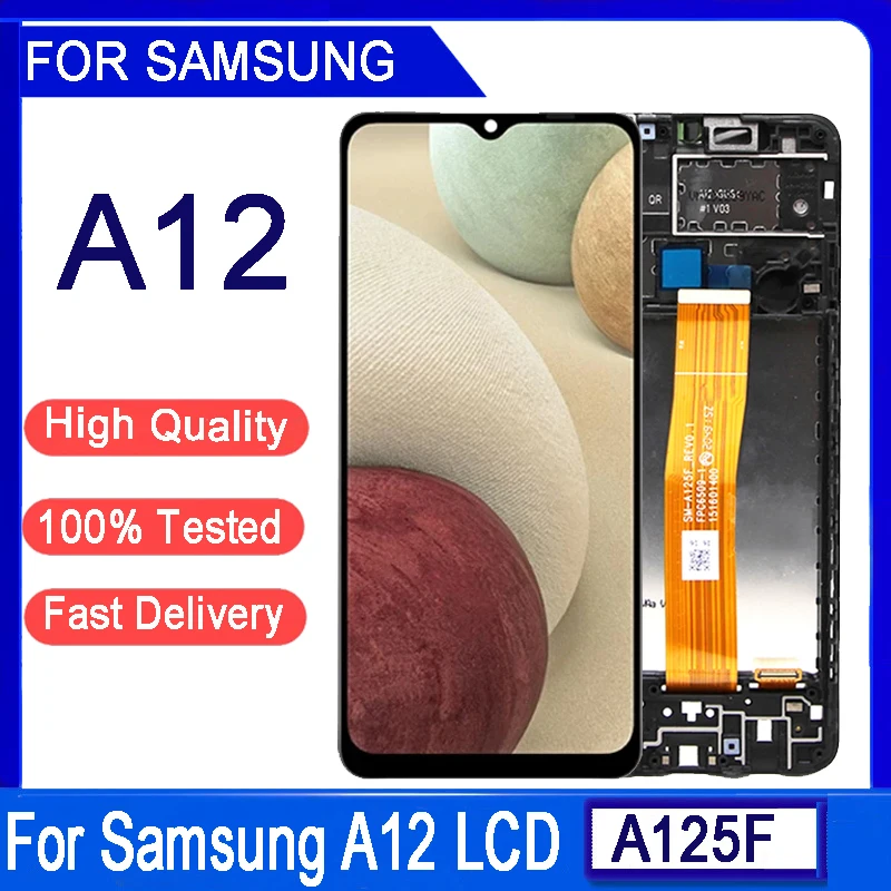 High Quality 6.5“LCD For Samsung A12 A125 SM-A125F A125F/DS Display LCD ...