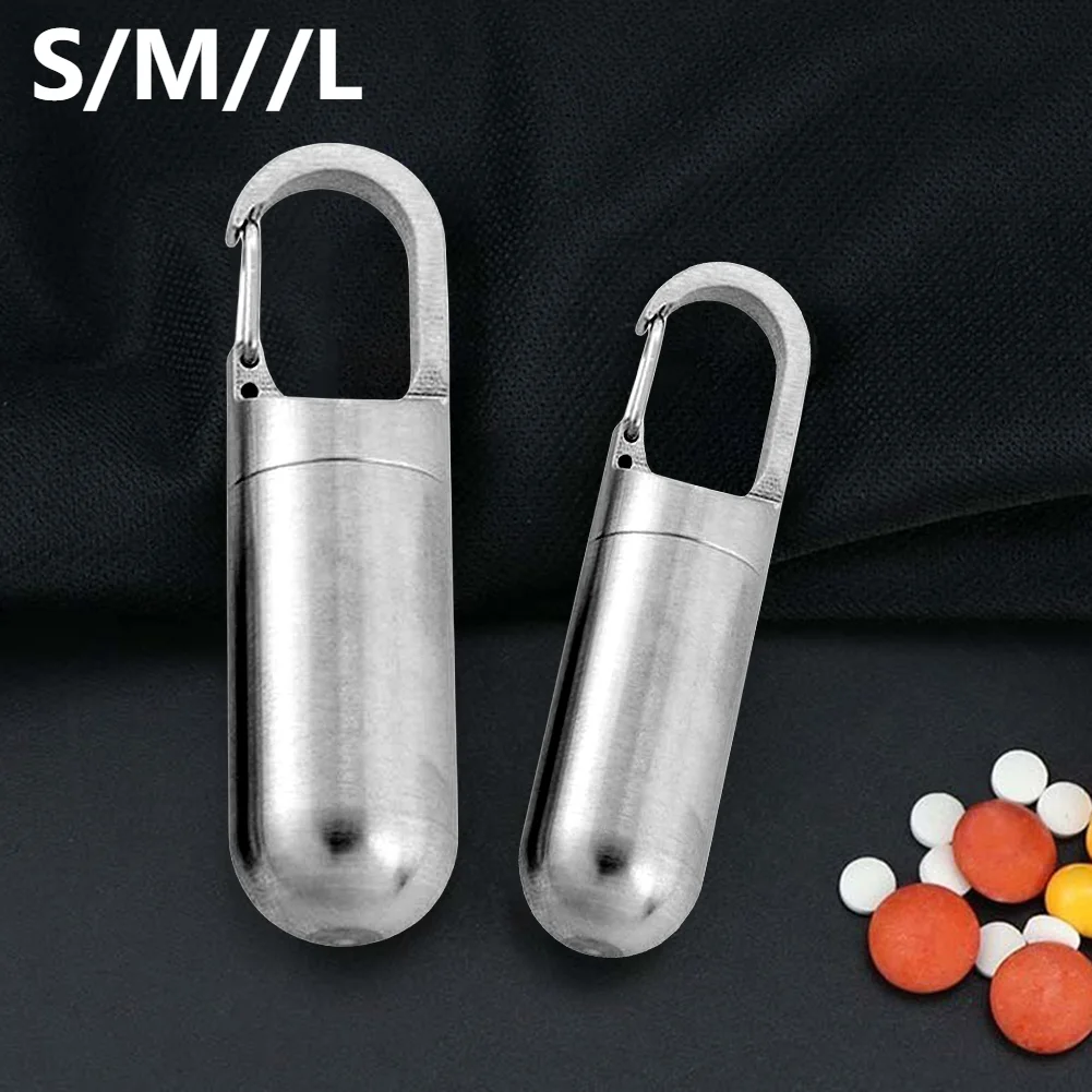 Sealed-Capsule-Mini-Stainless-Steel-Pill-Box-Portable-First-Aid-Seal ...