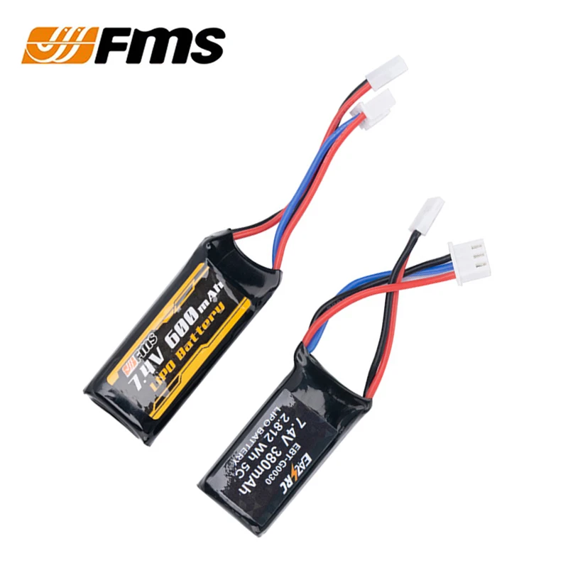 FMS Battery 7.4V 380mah 600mah 2S Adventurer Snow Mountain Storm Jimny ...