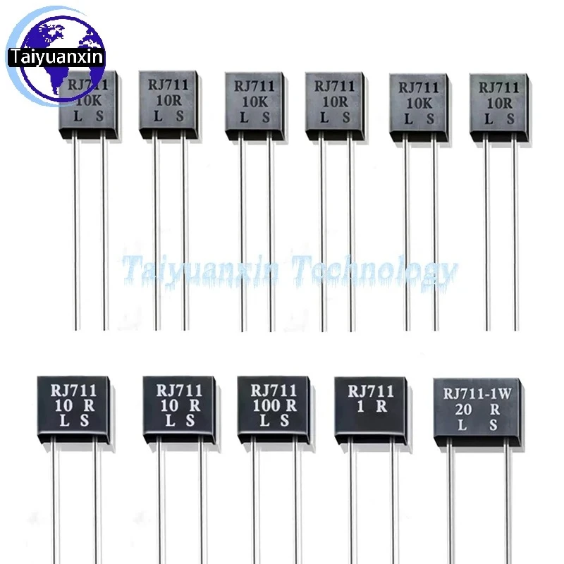 1PCS RJ711 0.25W 0.5W 1W Resistor 0.01% High Precision Non-inductive ...