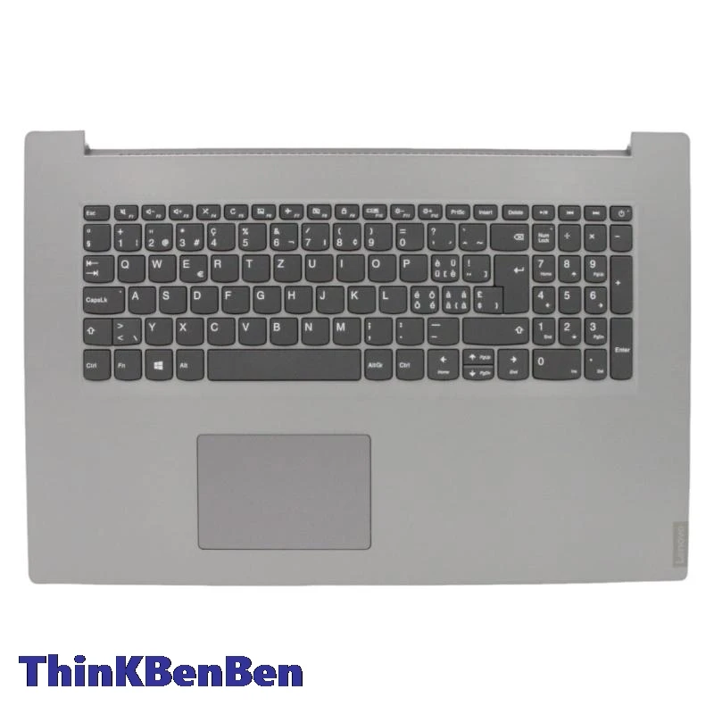 SWS-Swiss-Platinum-Grey-Keyboard-Upper-Case-Palmrest-Shell-Cover-For ...