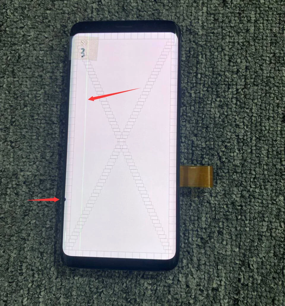 5-8-used-Super-AMOLED-with-black-dot-line-scratches-For-Samsung-S9 ...