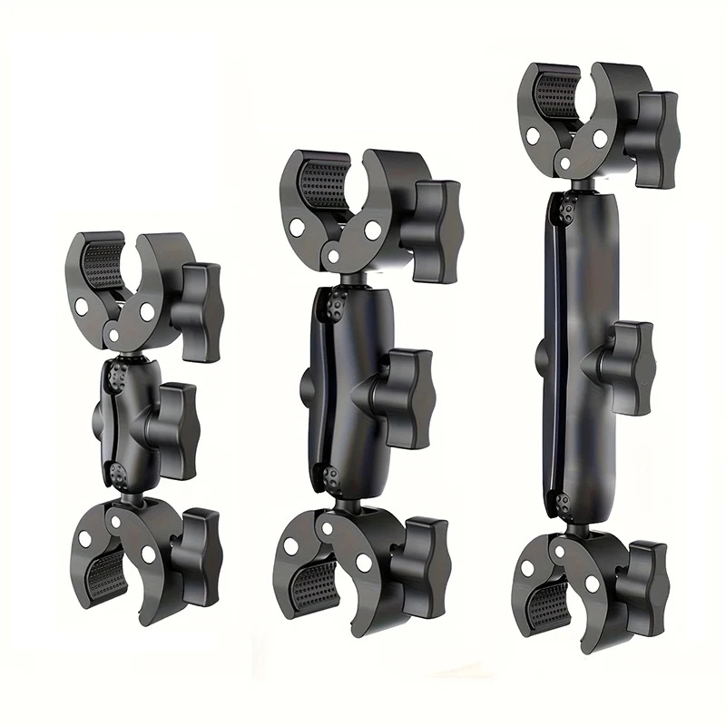 Double Clamp Camera Mount Clip Crab Support for Go Pro Handlebar Pole ...