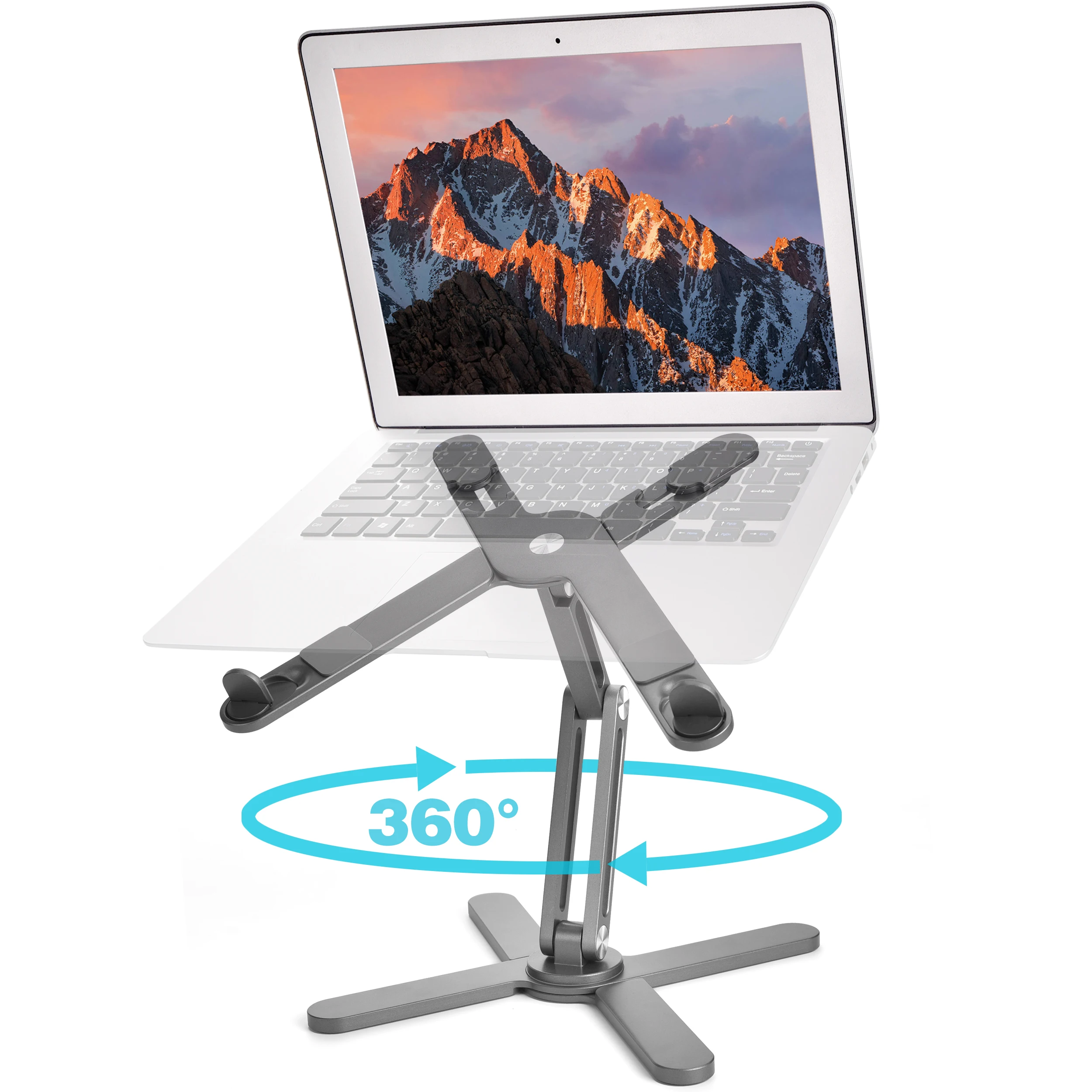 Foldable-Laptop-Stand-360-Rotation-Notebook-Table-Adjustable-Aluminum ...