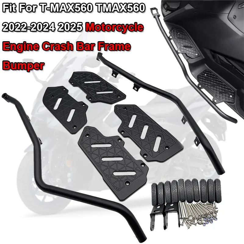 T MAX560 Motorcycle Highway Engine Guard Crash Bar Frame Bumper Fit For ...