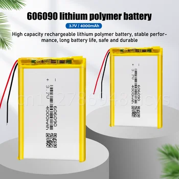 New 606090 3.7V 4000mAh Rechargeable Lithium Polymer Battery For GPS ...
