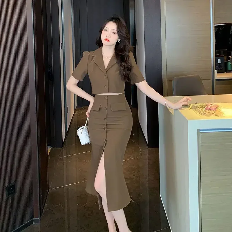 Top and Bottom Woman Outfit Skirt Elegant 2 Pieces Sets for Women ...