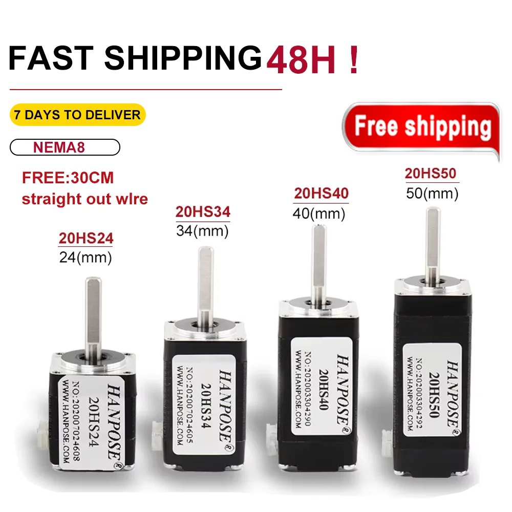 Mini-Stepper-Motor-20HS50-20HS34-20HS40-20HS24-12mN-m-0-8A-1-8-Degree ...