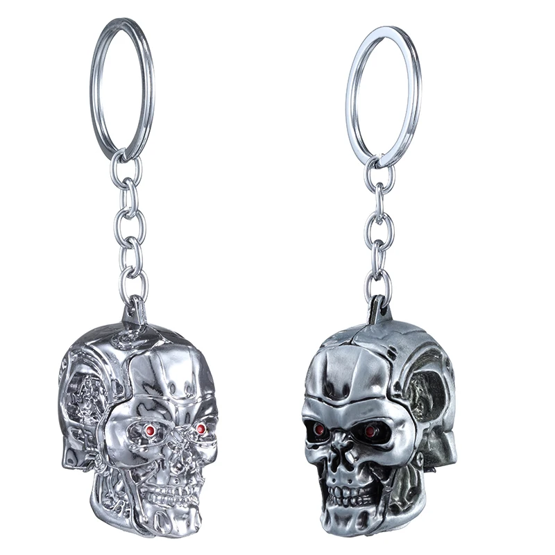 Terminator-Skull-Head-Keychain-Men-Women-Fashion-Pendant-Keyring ...