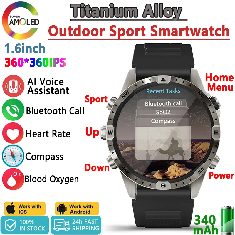 Titanium-Alloy-Outdoor-Sports-Smartwatch-para-homens-chamada-Bluetooth ...