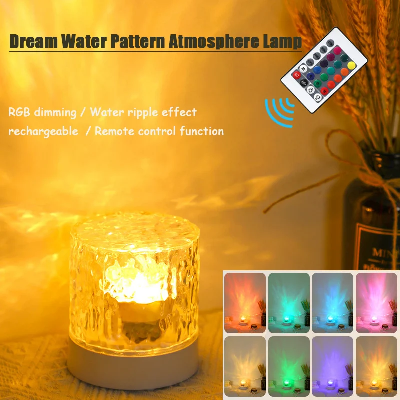 16-Color-Dynamic-Water-Ripple-Night-Light-USB-Rechargeable-Bedroom ...