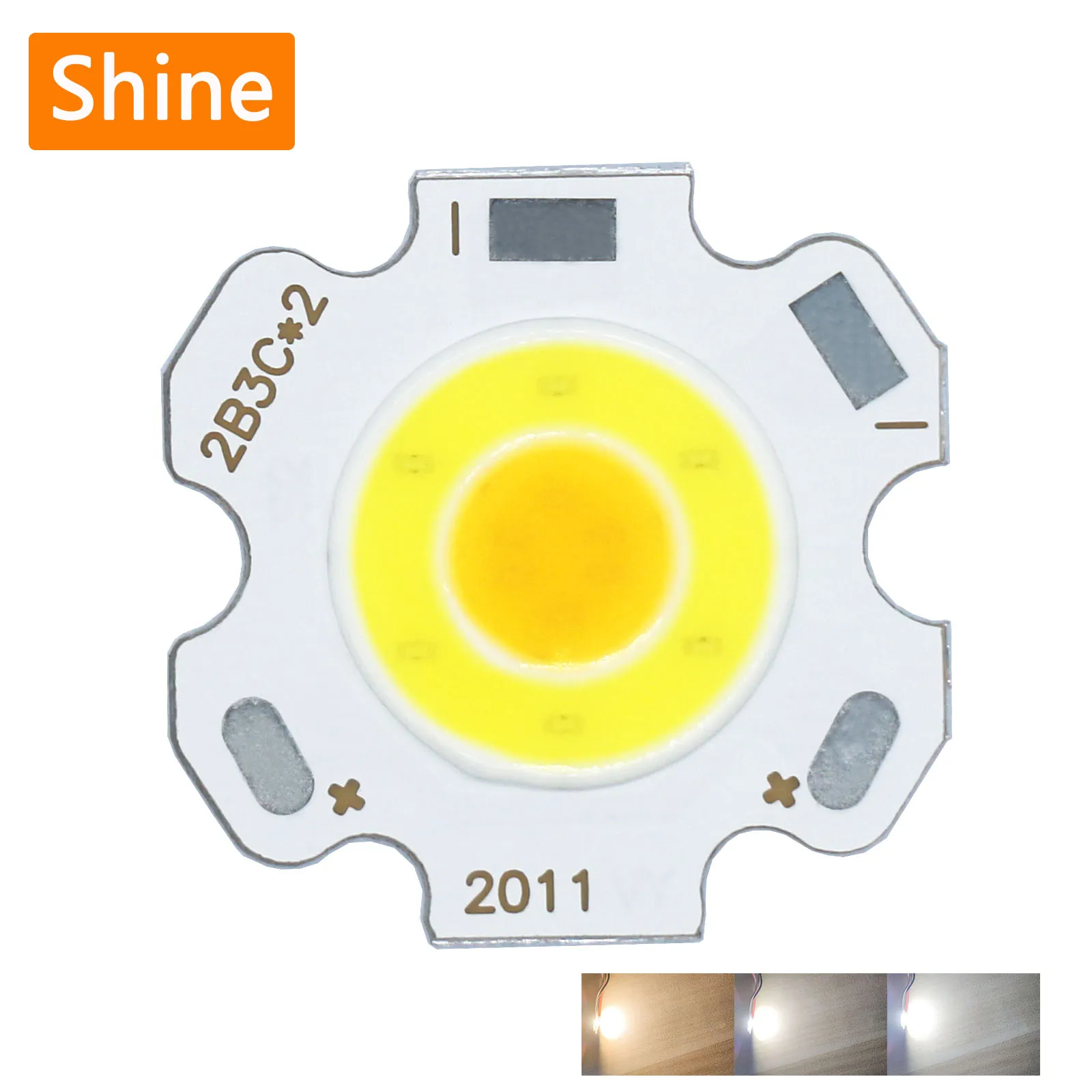 Two Color High Power COB LED Source Chip 3w 5w 7w Dual Color Light Bulb 250mA Light Bead 20mm ...