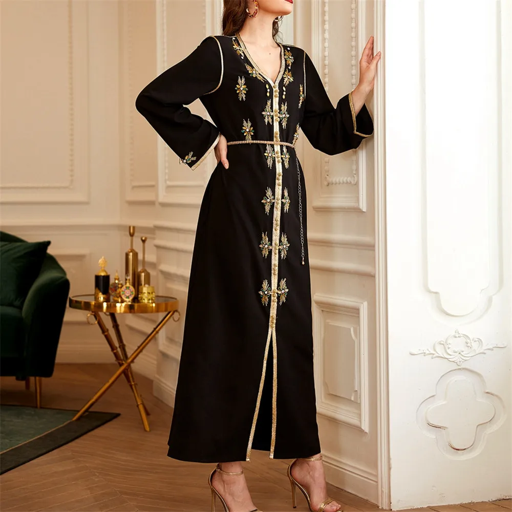 Kaftan-Party-Dresses-Women-Fashion-Diamond-3D-Rhinestone-Beads ...