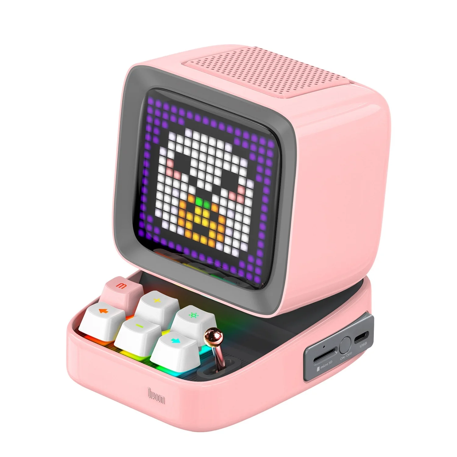Retro-Pixel-Art-Bluetooth-alto-falante-port-til-despertador-DIY-LED ...