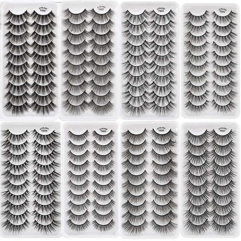 3-5-10-Pair-3D-Mink-Lashes-Natural-Eyelash-Dramatic-False-Eyelashes ...