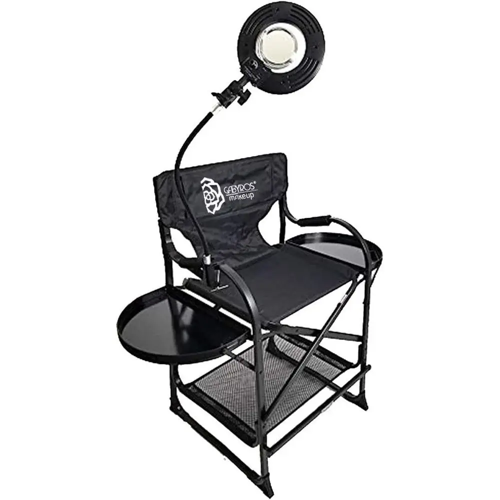 Portable Makeup Chair with Mini LED Ring Light by TuscanyPro - Ideal ...