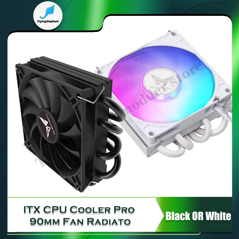 Mini-ITX-CPU-Cooler-Slim-Fan-90mm-Low-profile-39mm-High-4-Heatpipes-Air ...
