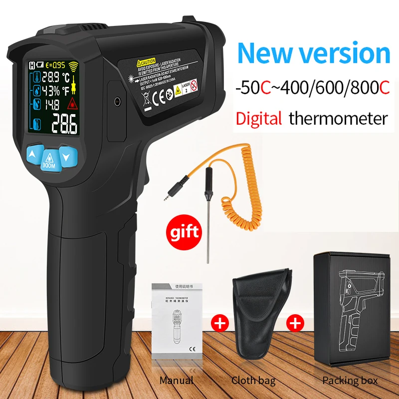 Digital-Infrared-Thermometer-Laser-Temperature-Meter-Non-contact-800 ...