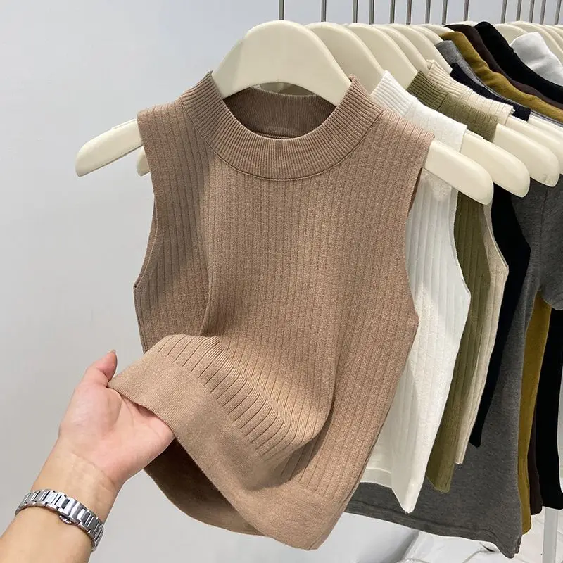 Sleeveless-Knitted-Vest-for-Women-in-Spring-and-Autumn-SeasonPaired ...