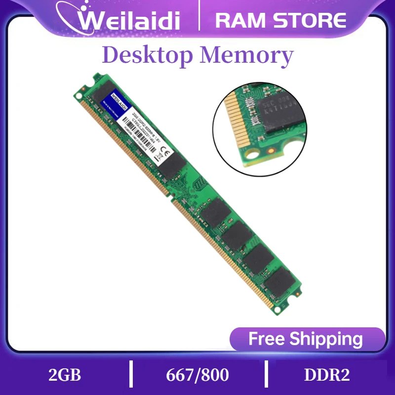DDR2 2GB 667MHZ 800Mhz PC2 5300 PC 6400 PC Memoria RAM Module Computer ...
