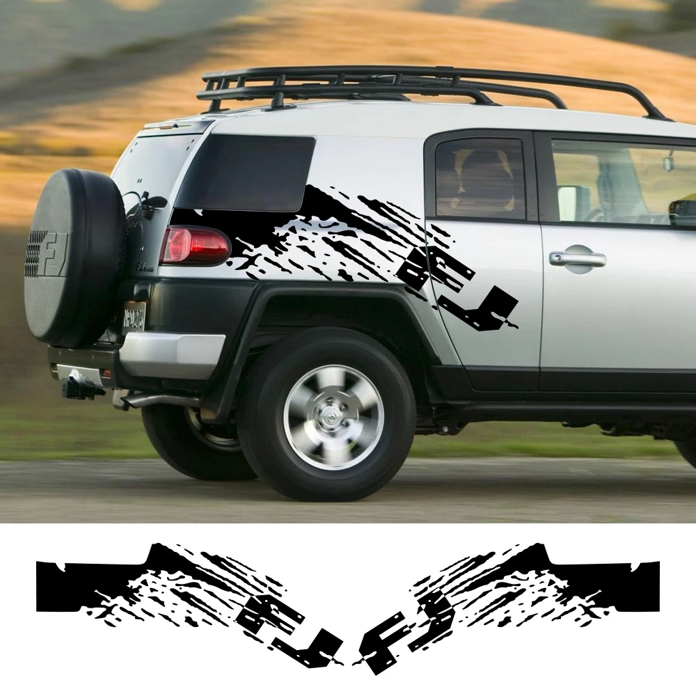 2PCS-Car-Door-Side-Stickers-For-Toyota-FJ-Cruiser-Off-Road-Cool-Styling ...