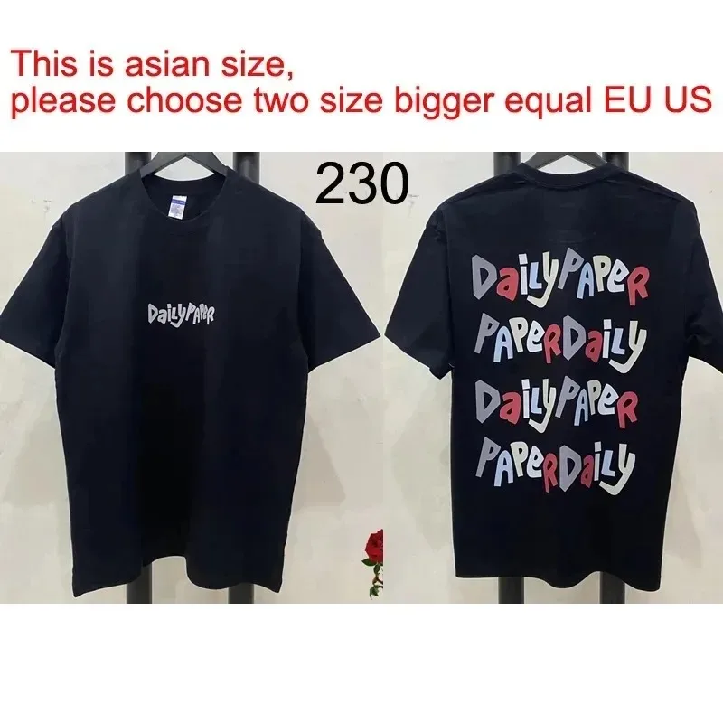 Daily-Paper-Tops-Cotton-Number-Printing-T-Shirts-Unisex-Loose-Short ...